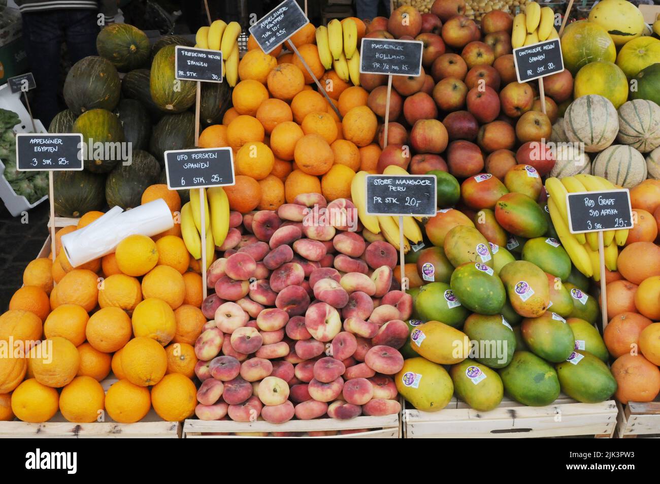 Copenhagen/Denmark/.30 July 2022/.Fruit and vegetable shoppers at ...