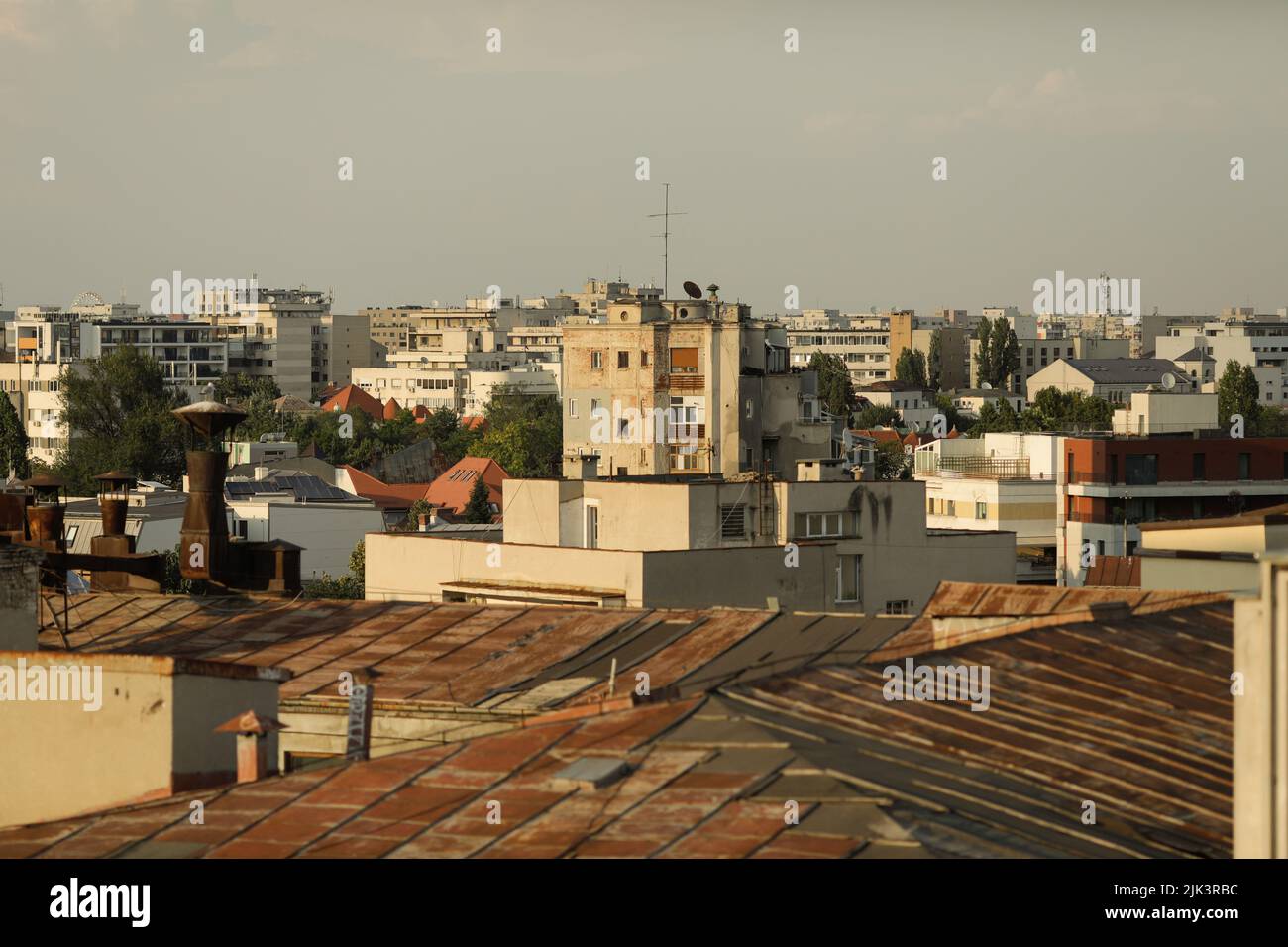Bucharest, Romania - July 30, 2022: Old part of Bucharest during a ...