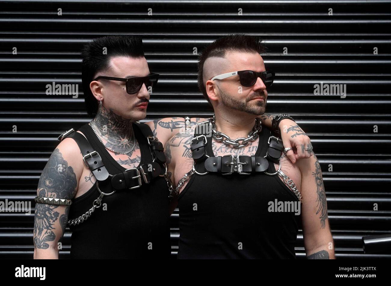 Shane Sweeney and Carl St Elliott during Belfast Pride parade which ...