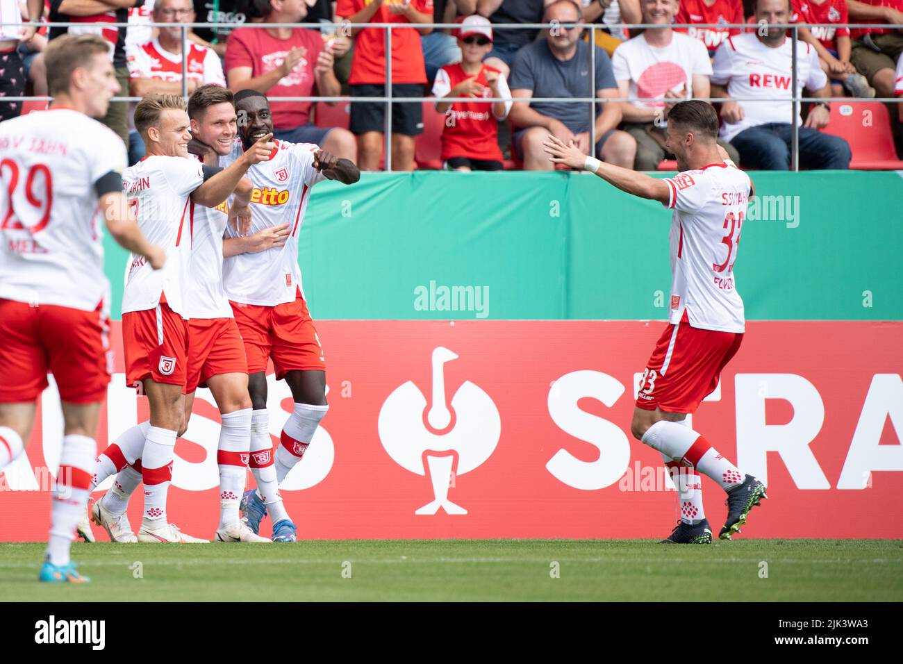 Regensburg, Germany. 30th July, 2022. Soccer: DFB Cup, Jahn Regensburg ...