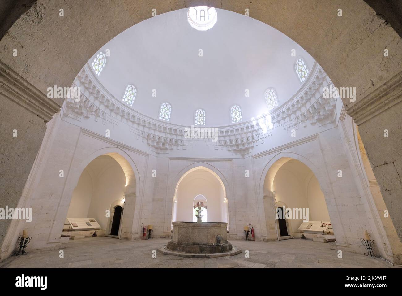 Edirne, Turkey - October 2021:View from interior of Ancient Ottoman ...