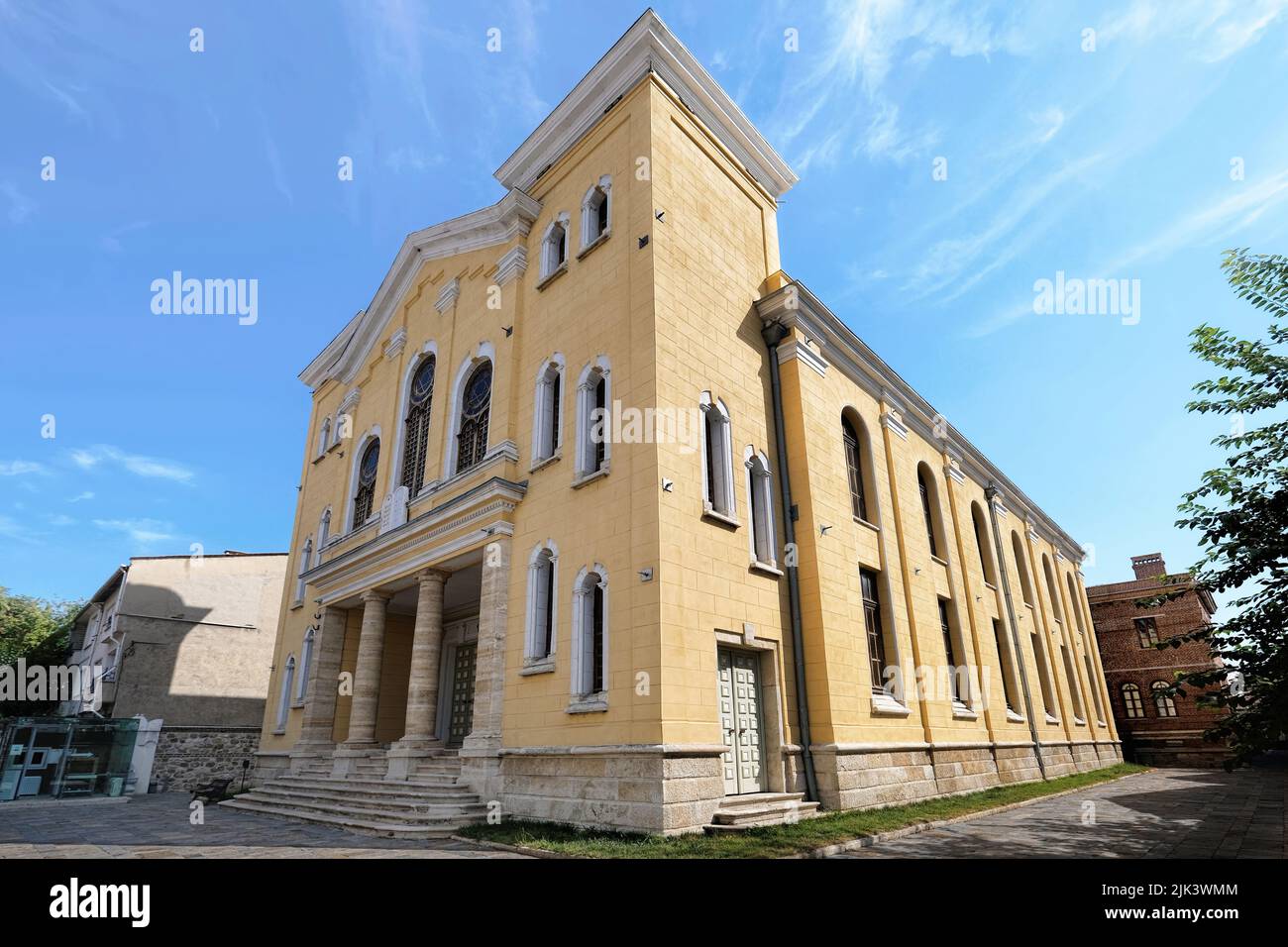 Edirne, Turkey - October 2021: Great Synagogue Of Edirne, This yellow ...