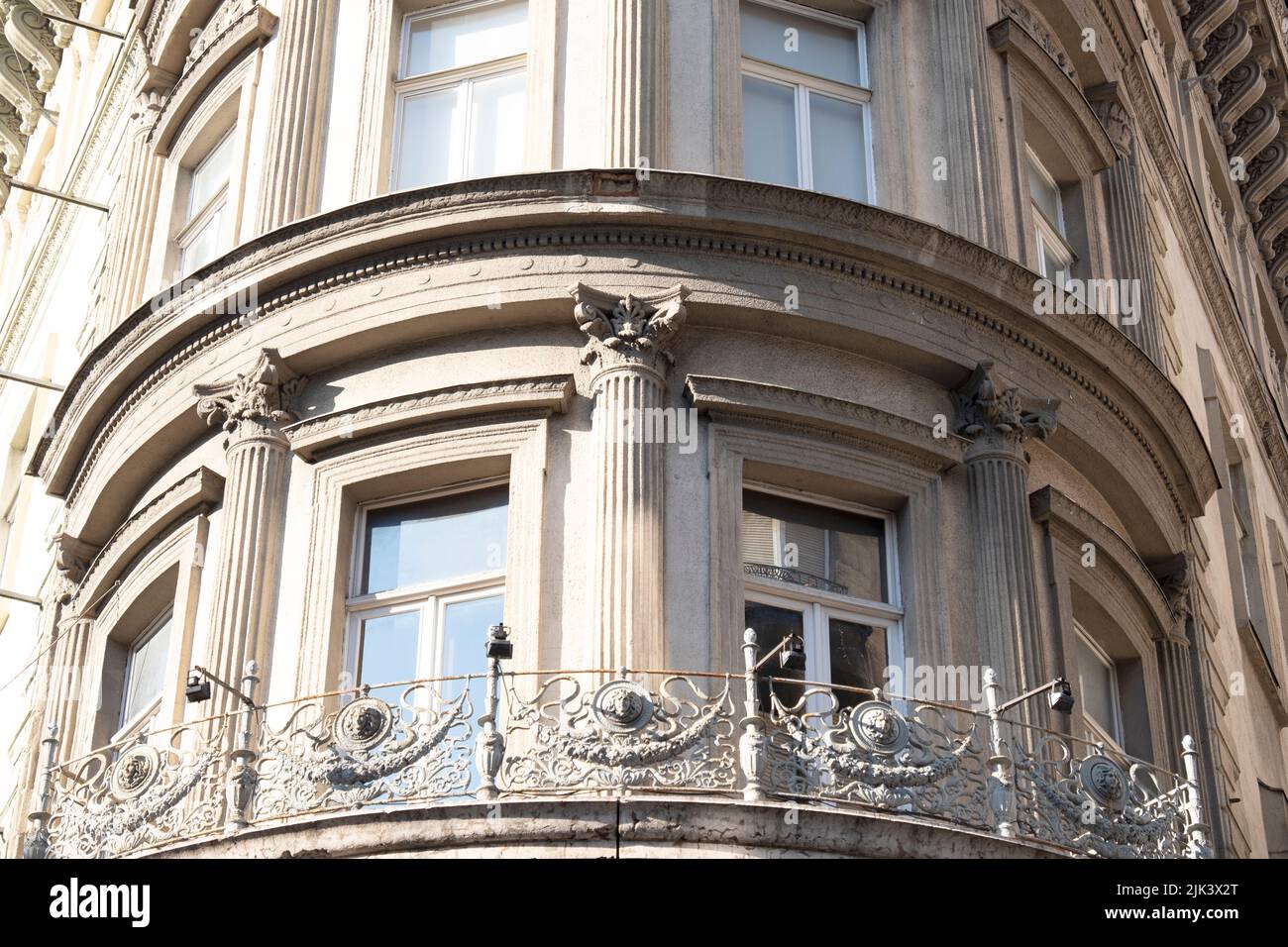 Budapest impressive building facade Stock Photo - Alamy