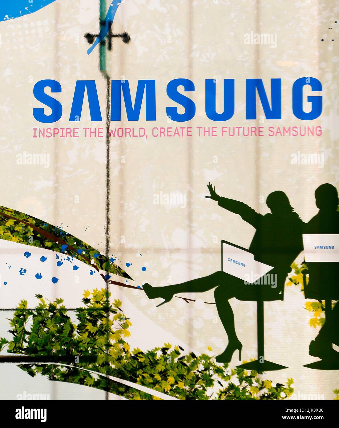 Samsung Electronics, July 5, 2022 : The logo of Samsung Electronics is ...