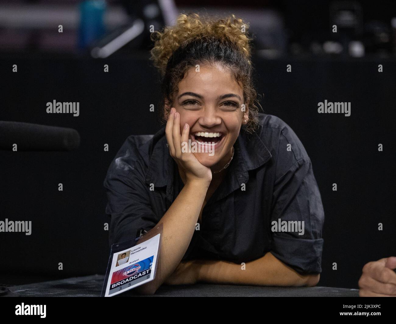 Gymnast laurie hernandez training hi-res stock photography and images ...