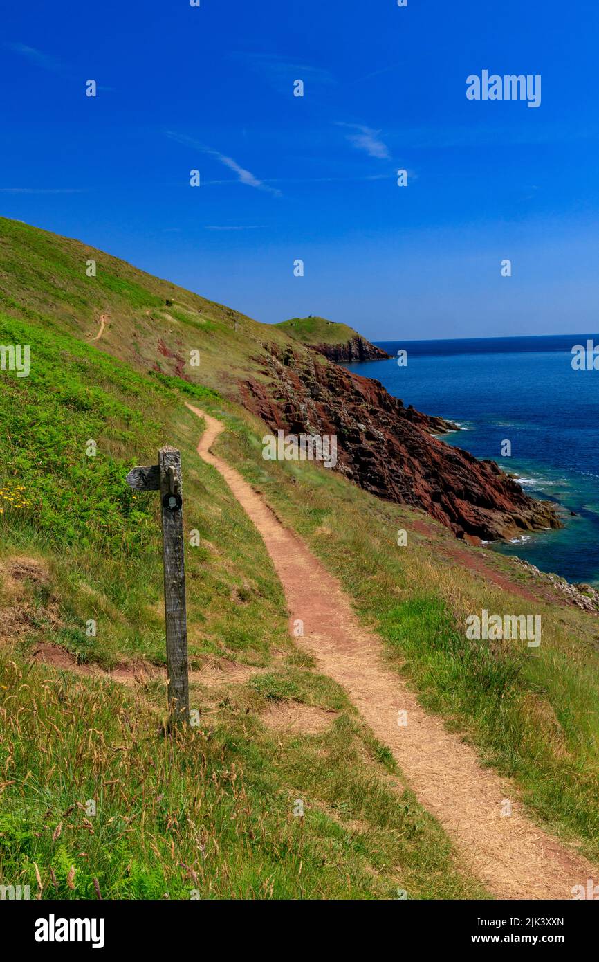 The Pembrokeshire Coast Path in the National Park skirts around ...