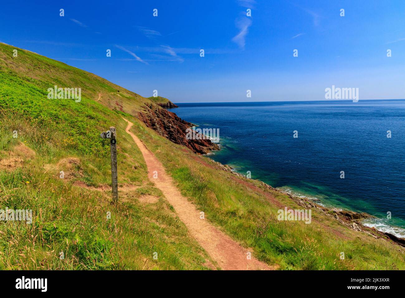 The Pembrokeshire Coast Path in the National Park skirts around ...