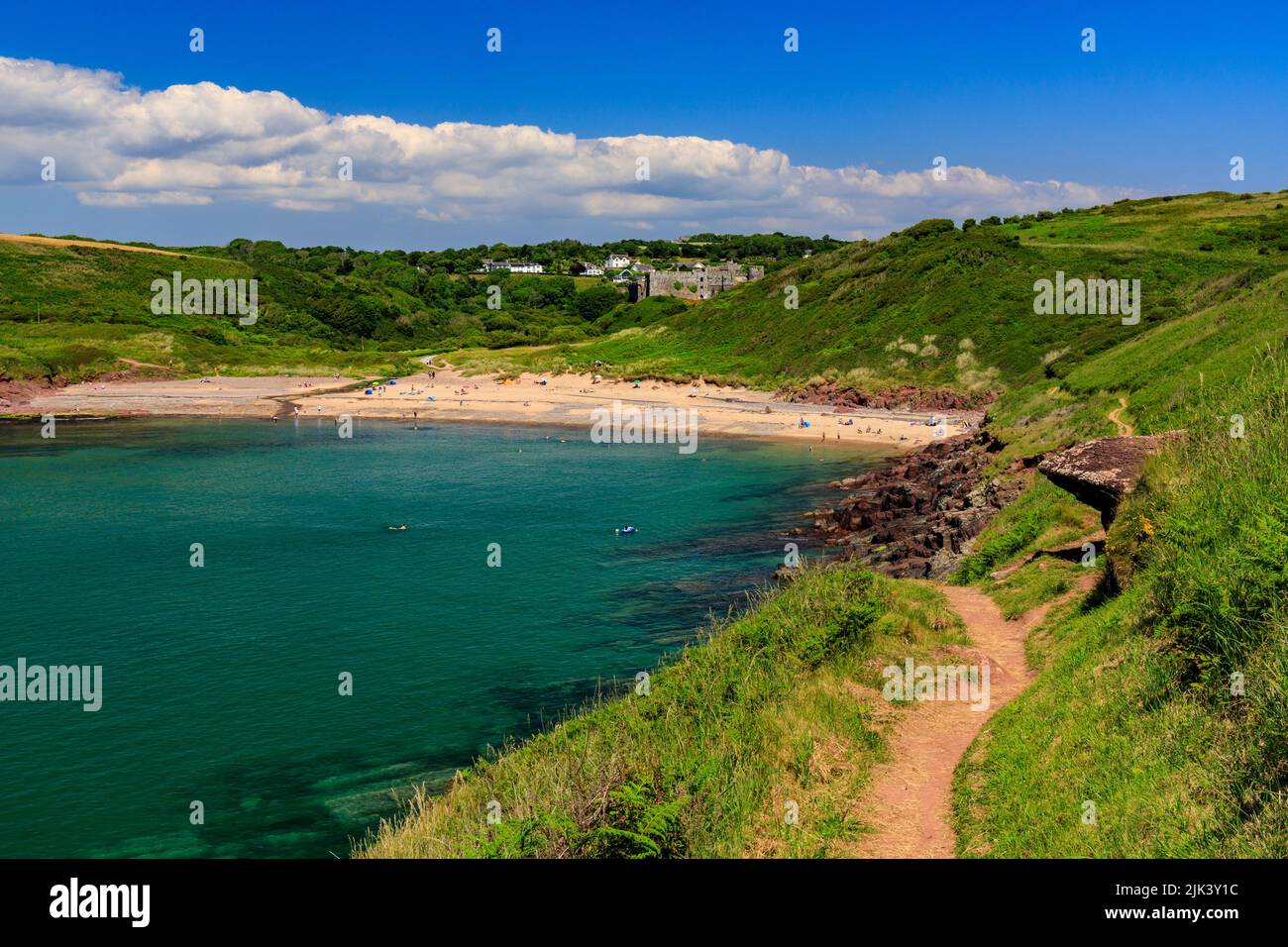 The Pembrokeshire Coast Path in the National Park skirts around ...