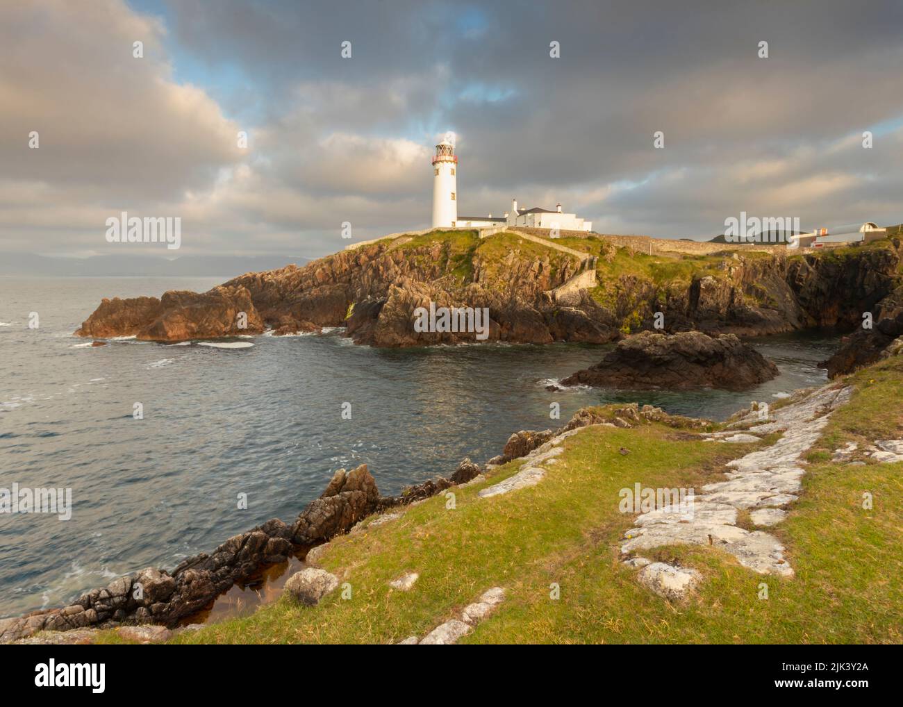 View of Fanad head, County Donegal, Ireland showing the Lighthouse ...