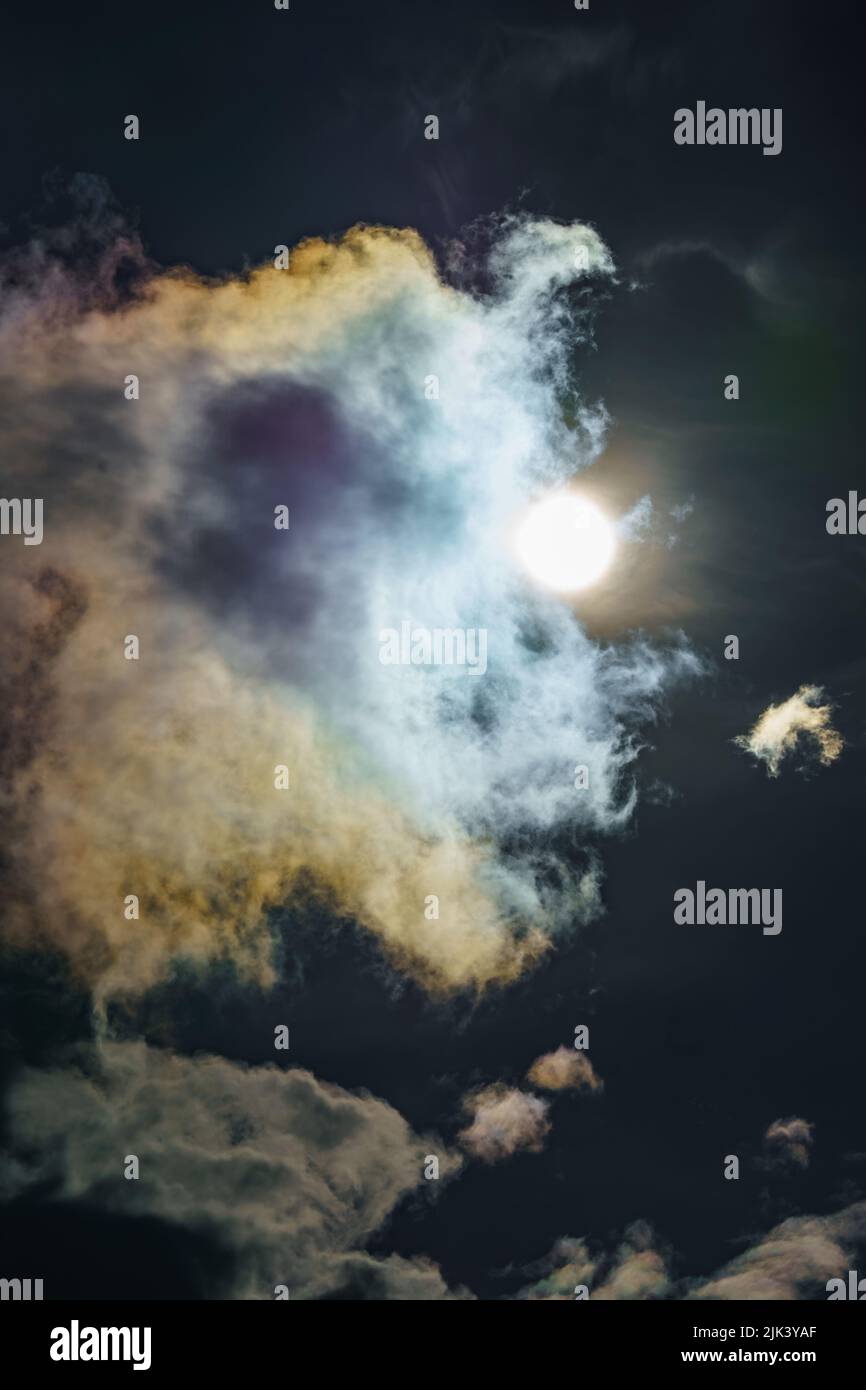 Diffraction of light on drops of supercooled water in clouds, rainbow ...