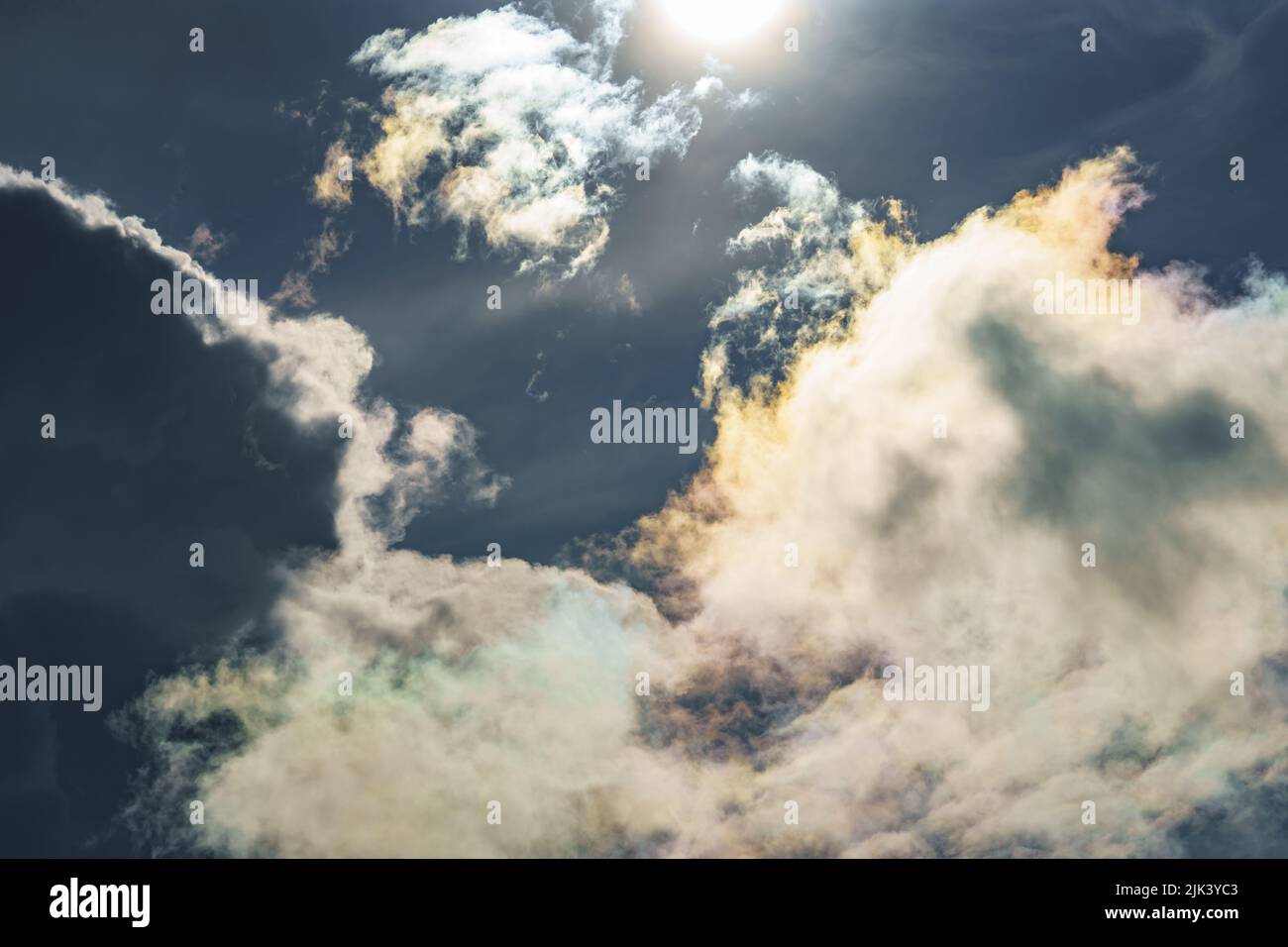 Diffraction of light on drops of supercooled water in clouds, rainbow ...
