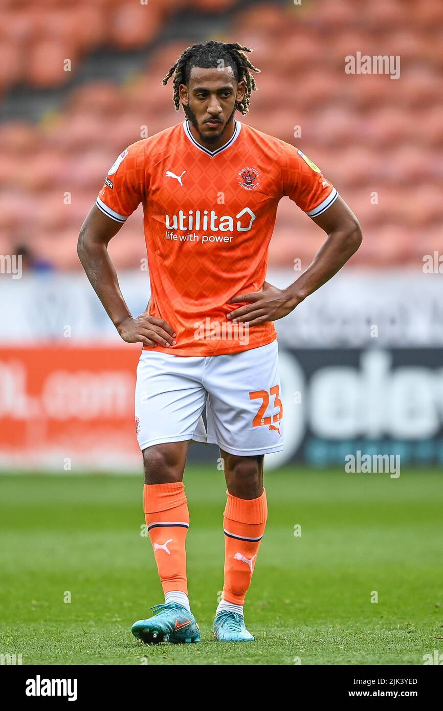 Dominic Thompson #23 of Blackpool during the game Stock Photo - Alamy