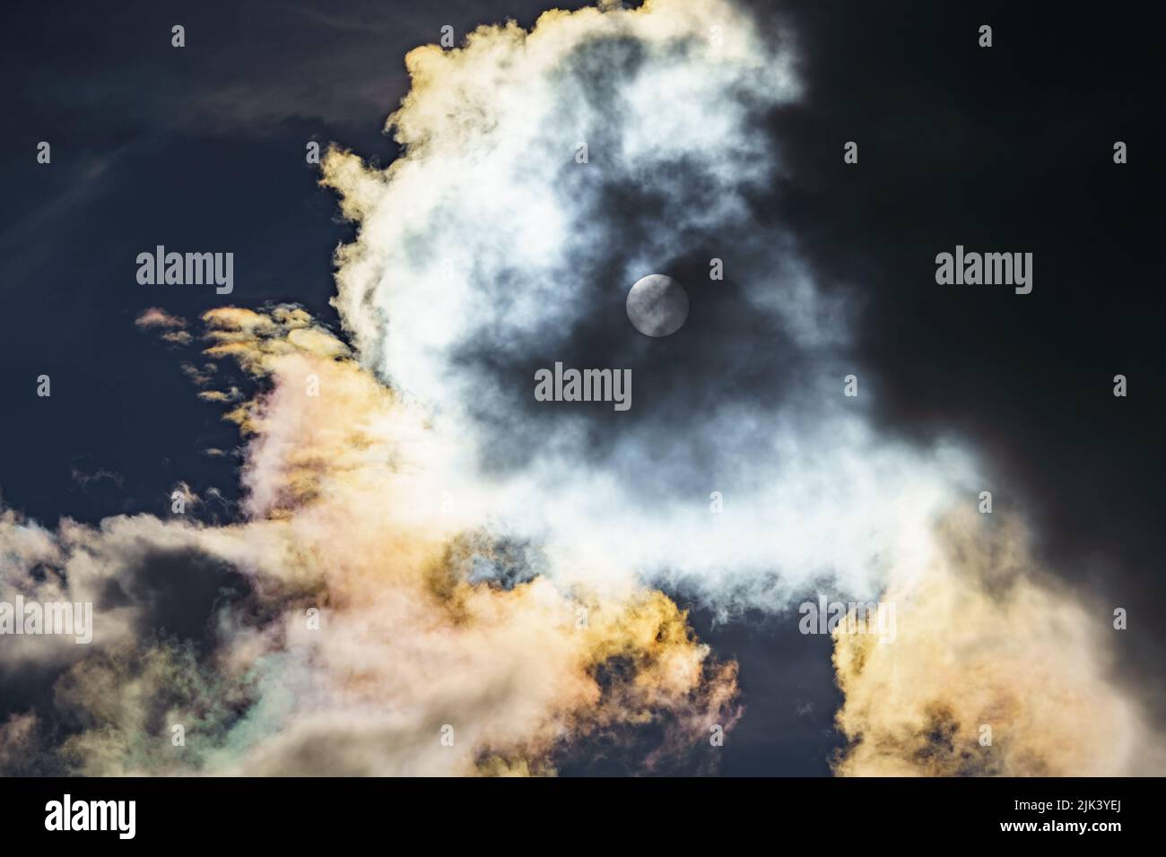 Diffraction of light on drops of supercooled water in clouds, rainbow ...