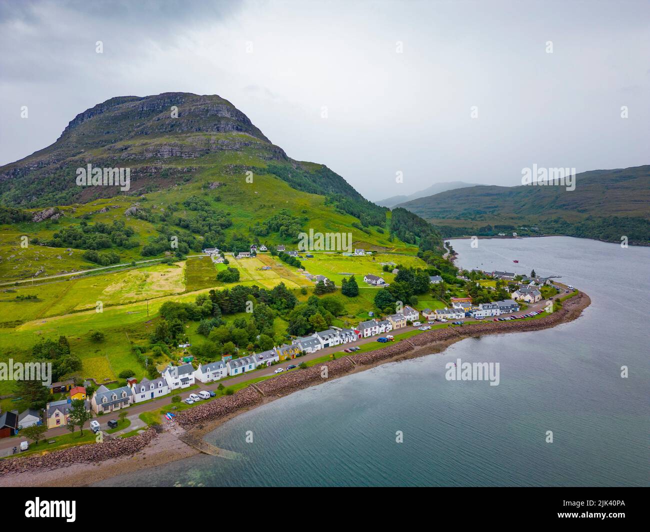 Aerial view village shieldaig hi-res stock photography and images - Alamy