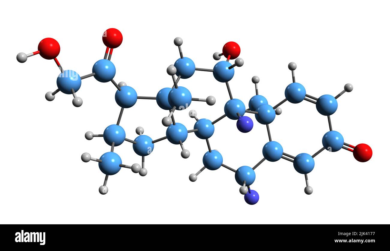 3D image of Diflucortolone skeletal formula - molecular chemical ...
