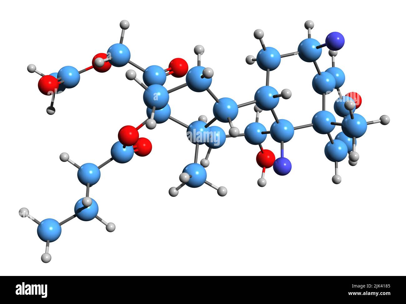 3D image of Difluprednate skeletal formula - molecular chemical ...