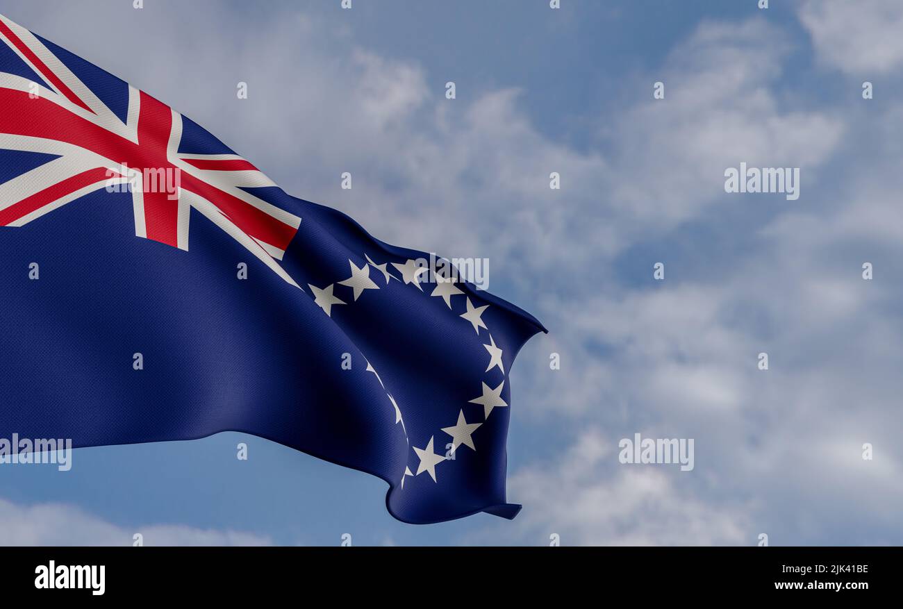 National flag Cook Islands, Cook Islands flag, fabric flag Cook Islands ...