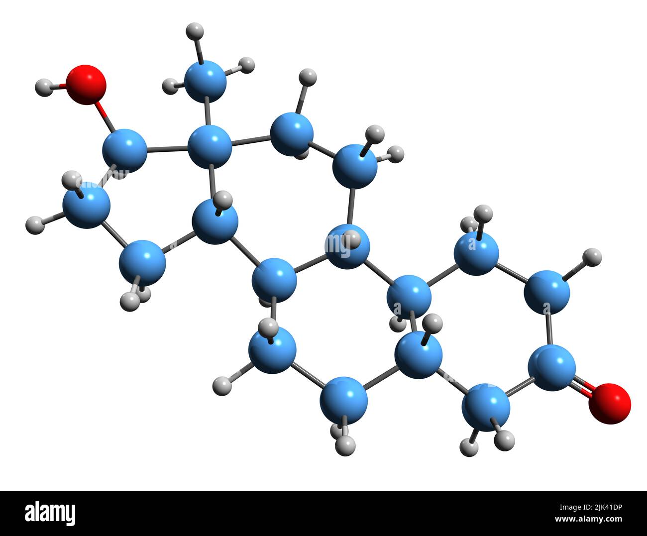 3D image of Dihydronandrolone skeletal formula - molecular chemical ...