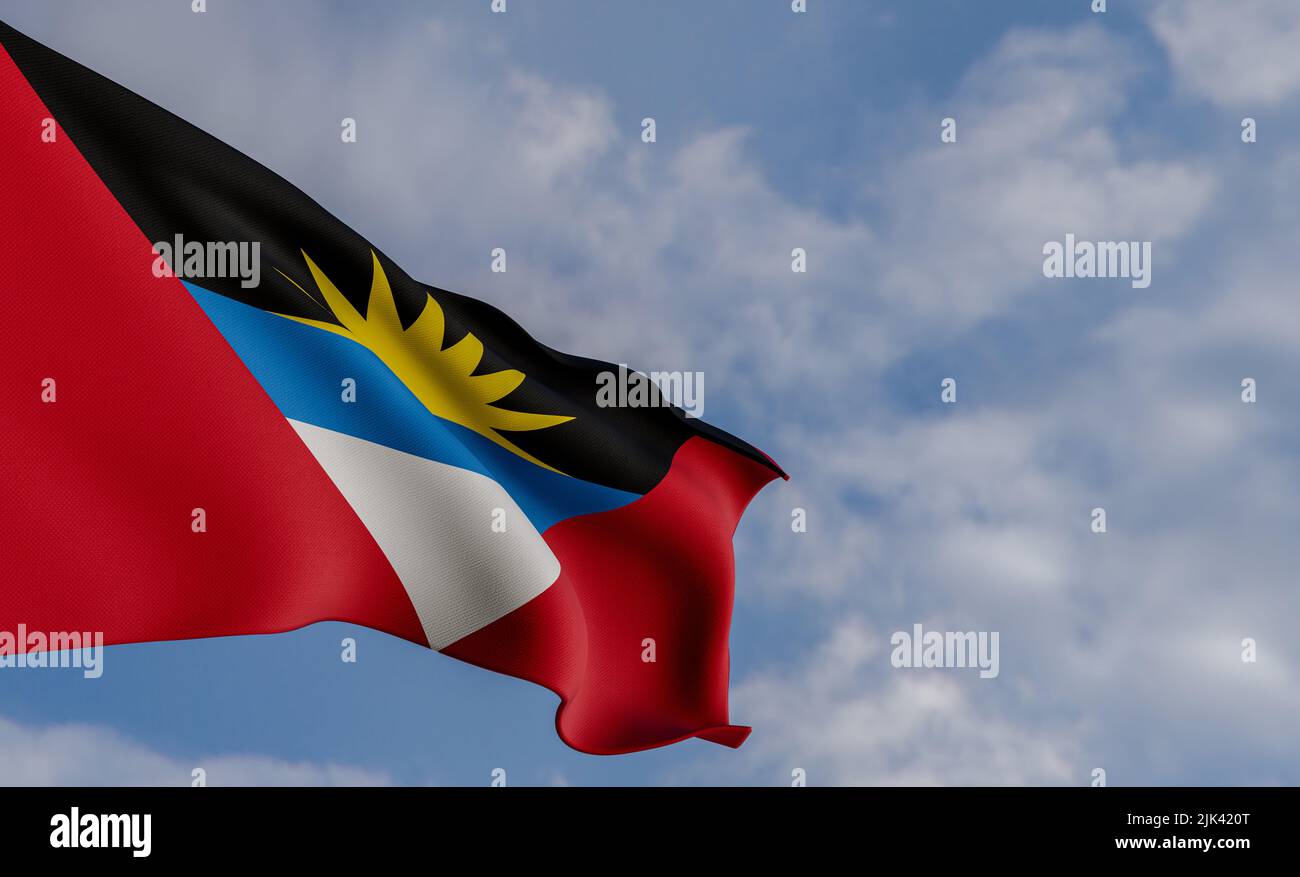 National flag Antigua and Barbuda, Antigua and Barbuda flag, fabric ...
