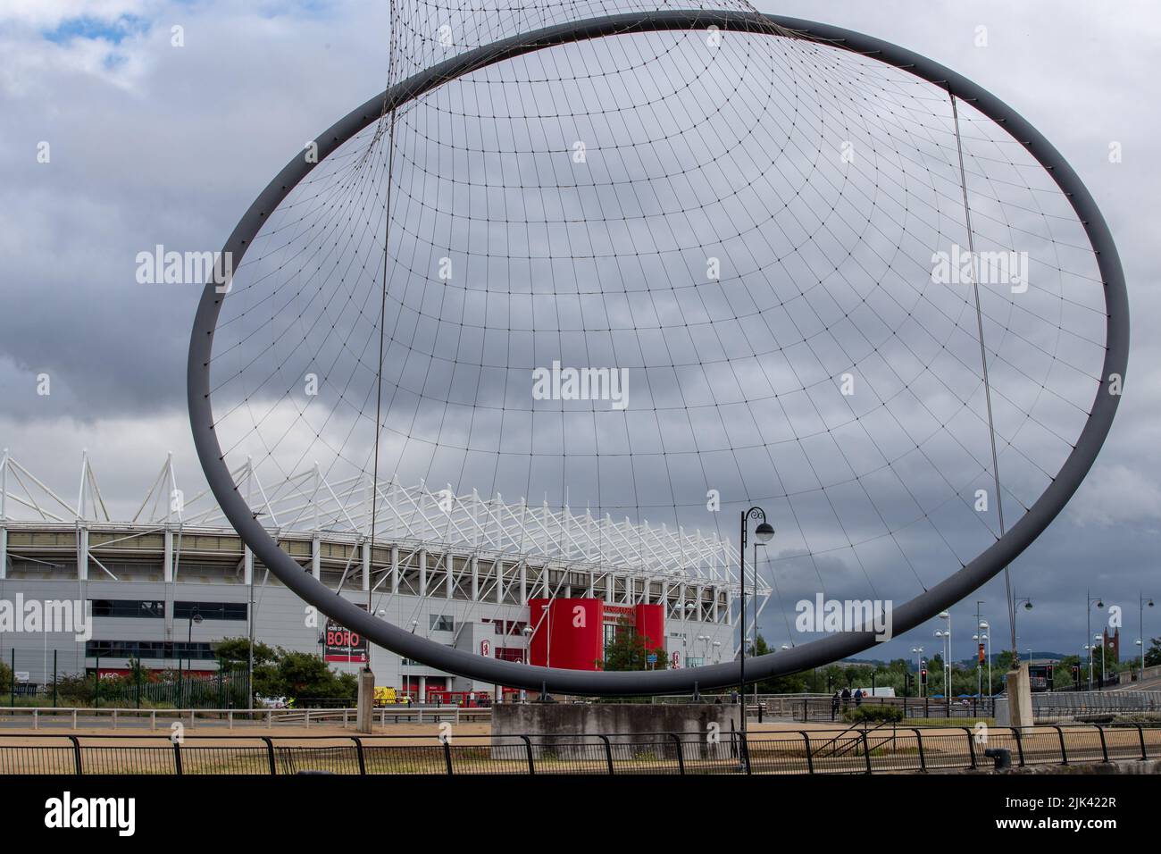 Football in net general hi-res stock photography and images - Alamy