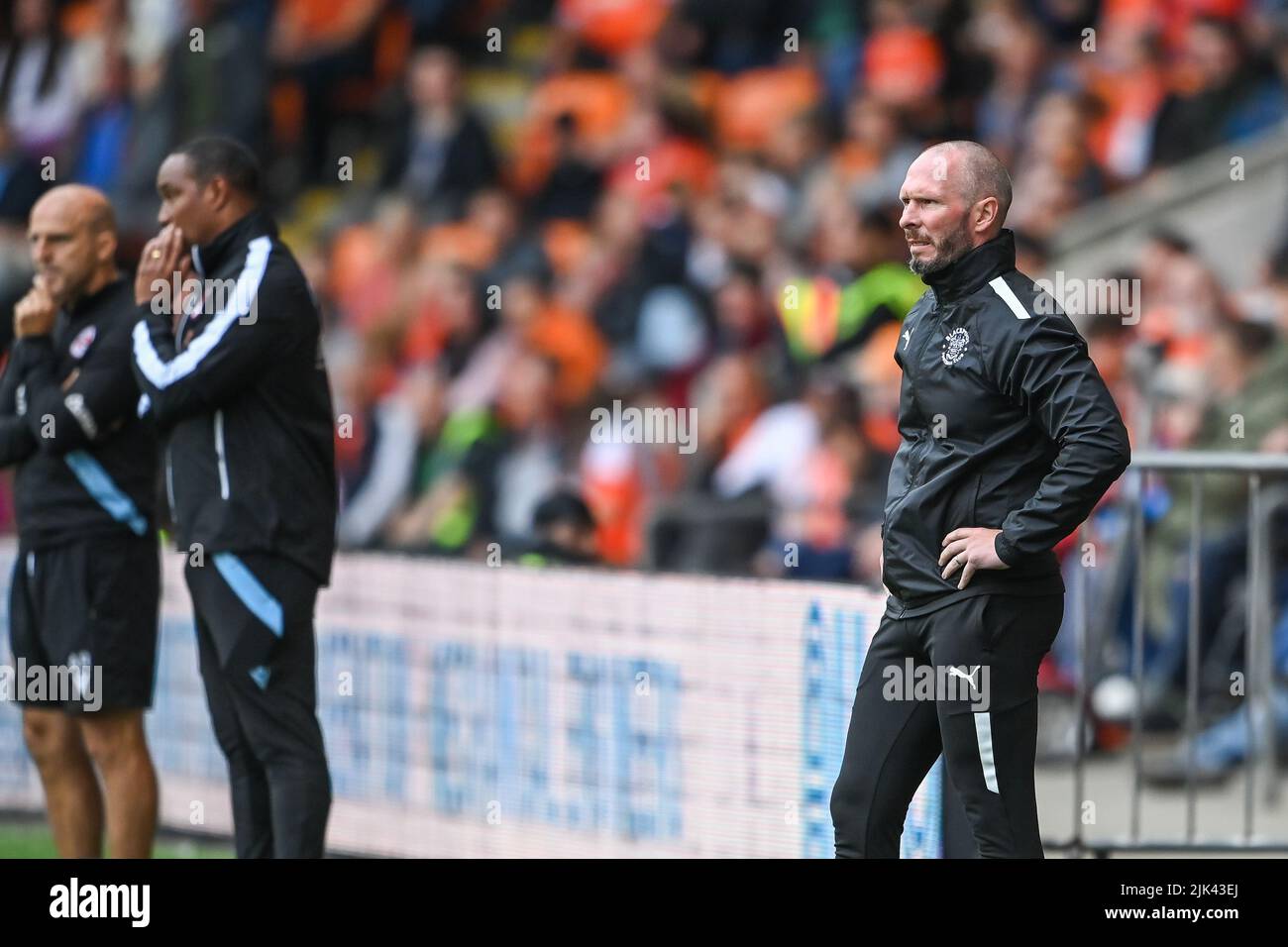 Michael Appleton manager of Blackpool during the game Stock Photo - Alamy