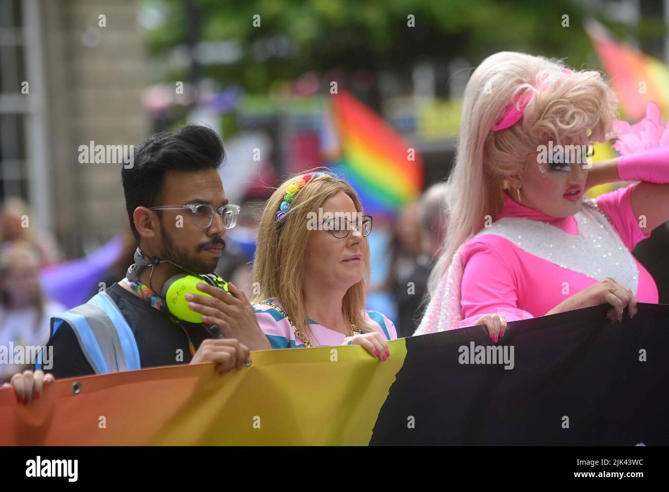 People during Belfast Pride parade which returns to the city for the ...