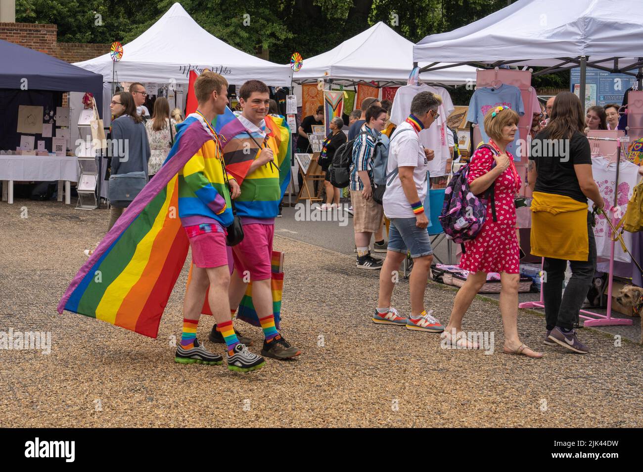 LGBT Pride stalls selling colourful goods Stock Photo - Alamy