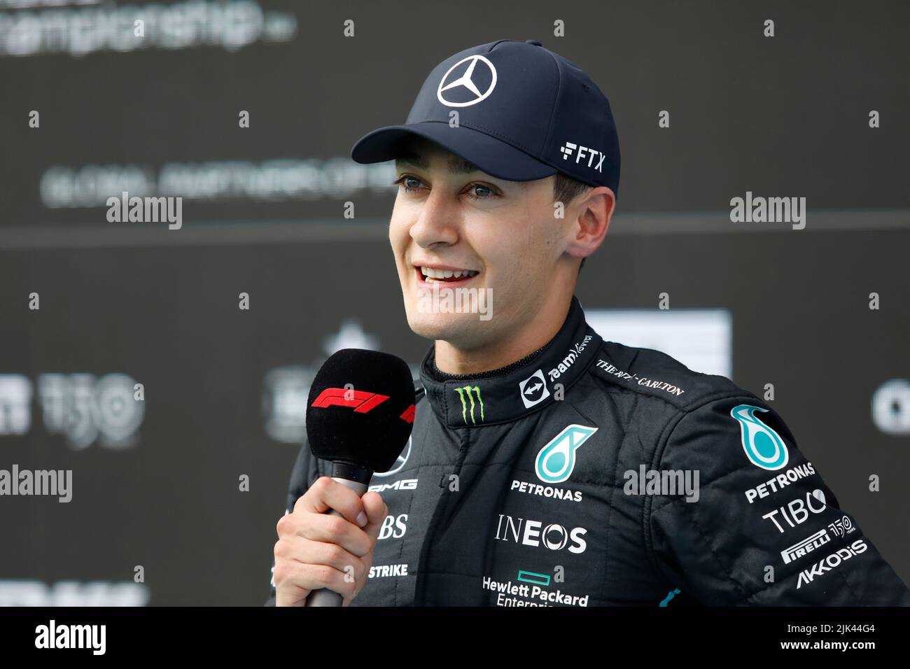 George russell wearing cap hi-res stock photography and images - Alamy