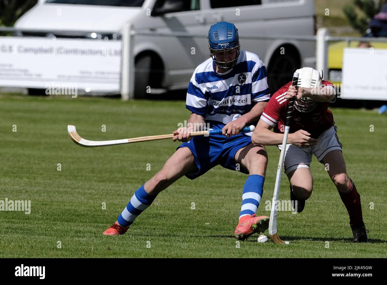 Newtonmore, UK. 30 Jul.2022. Newtonmore Camanachd Club First Team play ...