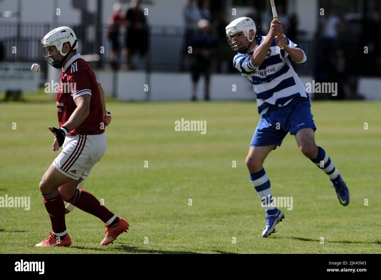 Newtonmore, UK. 30 Jul.2022. Newtonmore Camanachd Club First Team play ...