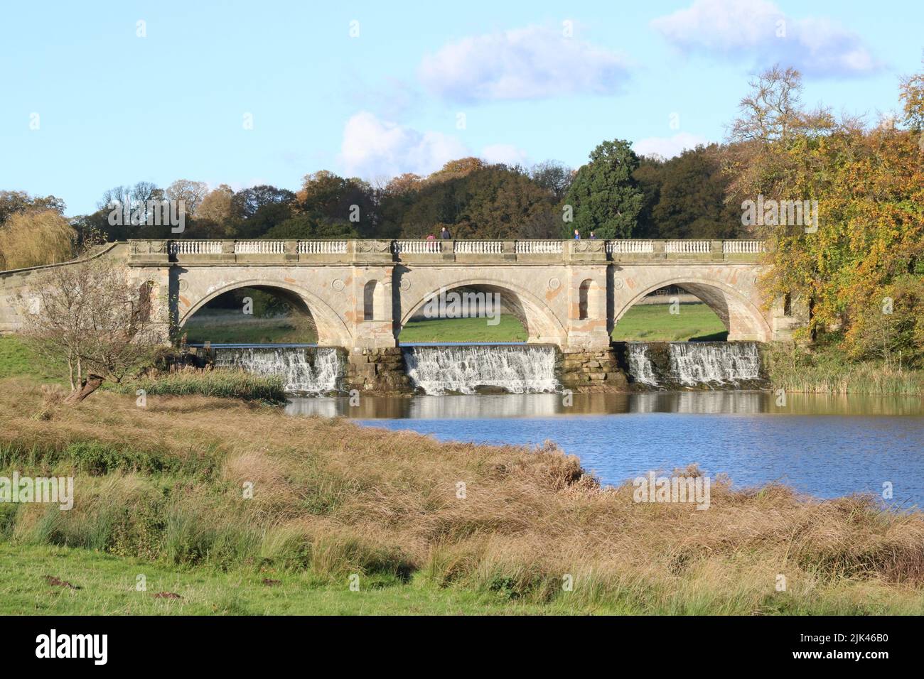 Kedleston Hall Bridge Stock Photo - Alamy