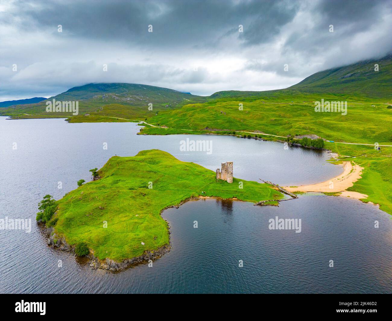 Aerial view of ardvreck castle hi-res stock photography and images - Alamy