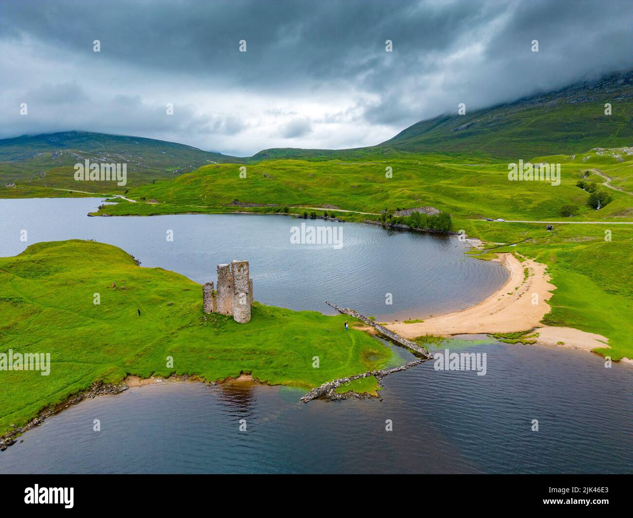 Aerial view of ardvreck castle hi-res stock photography and images - Alamy