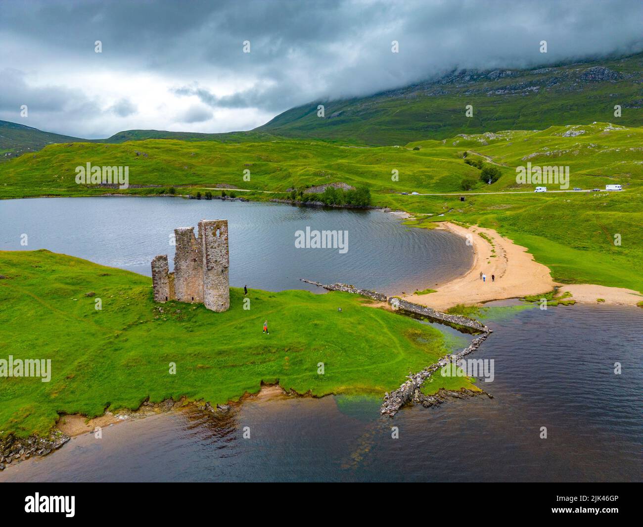 Aerial view of ardvreck castle hi-res stock photography and images - Alamy