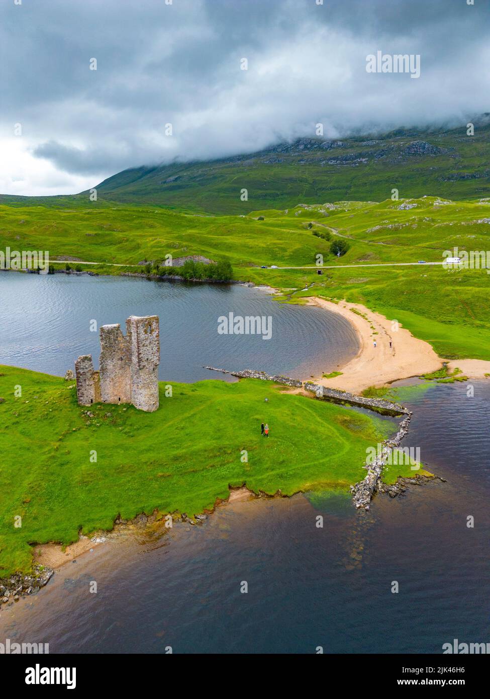 Aerial view of ardvreck castle hi-res stock photography and images - Alamy