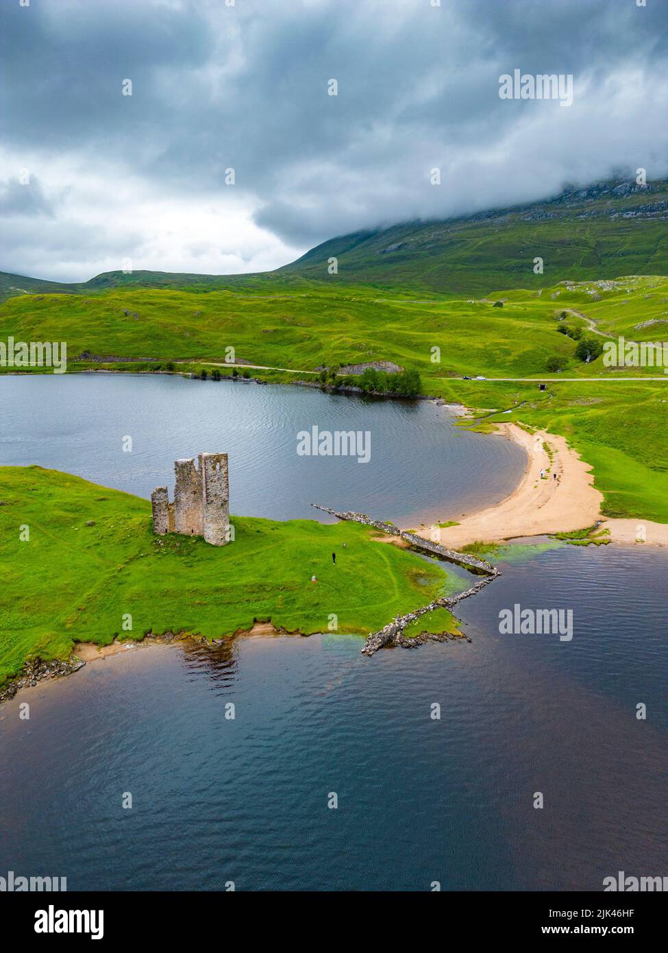Aerial view of ardvreck castle hi-res stock photography and images - Alamy