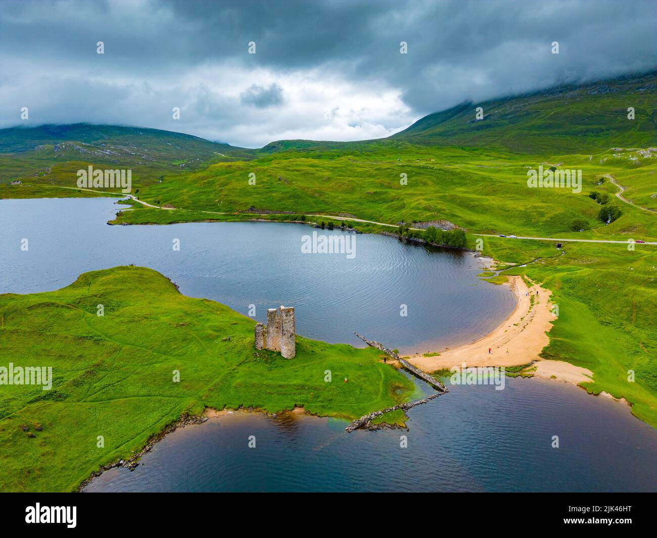 Aerial view of ardvreck castle hi-res stock photography and images - Alamy