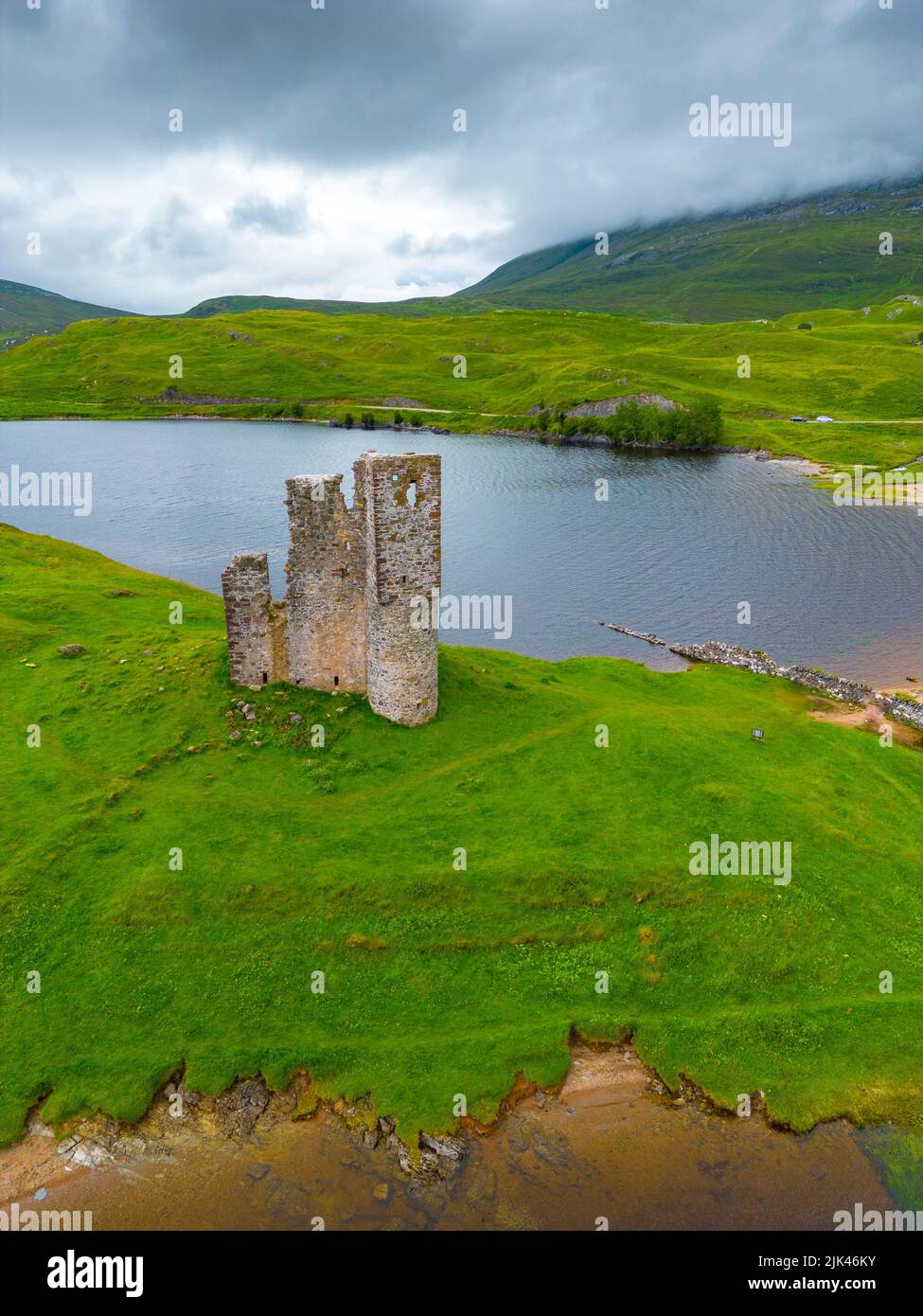 Aerial view of ardvreck castle hi-res stock photography and images - Alamy
