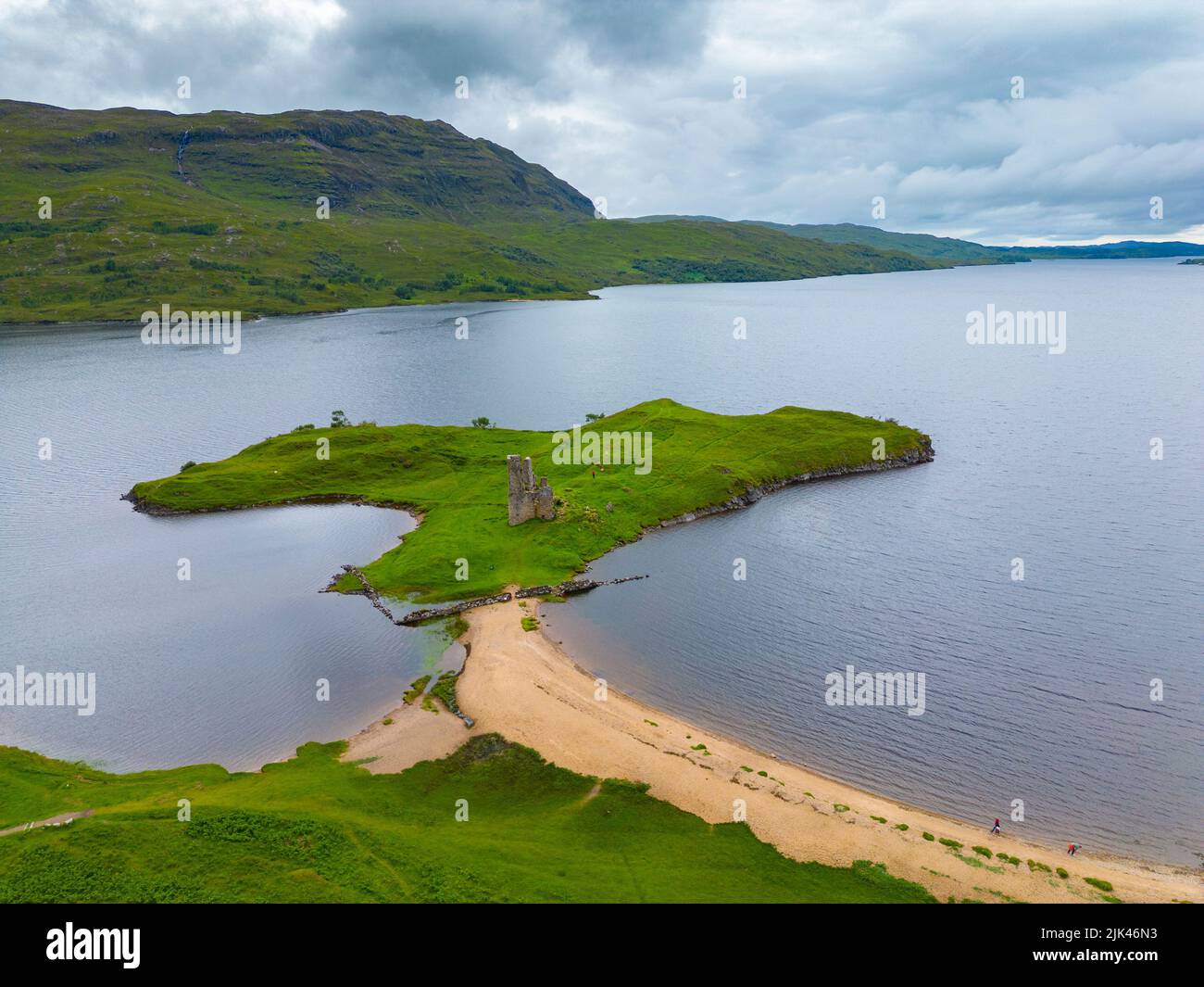 Aerial view of ardvreck castle hi-res stock photography and images - Alamy