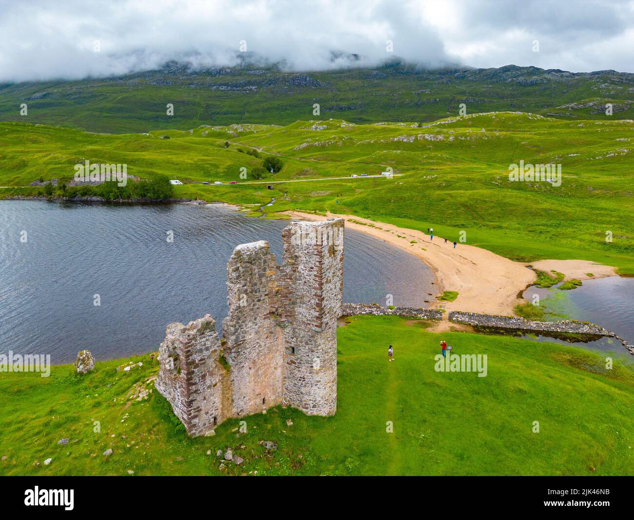 Aerial view of ardvreck castle hi-res stock photography and images - Alamy