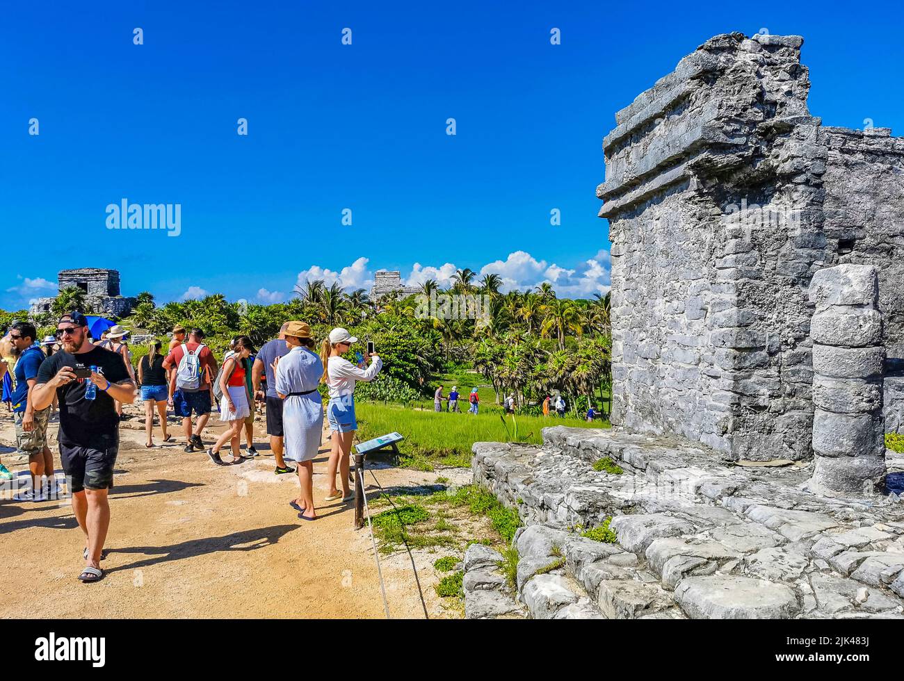Tulum Mexico 24. June 2022 Ancient Tulum ruins Mayan site with temple ...