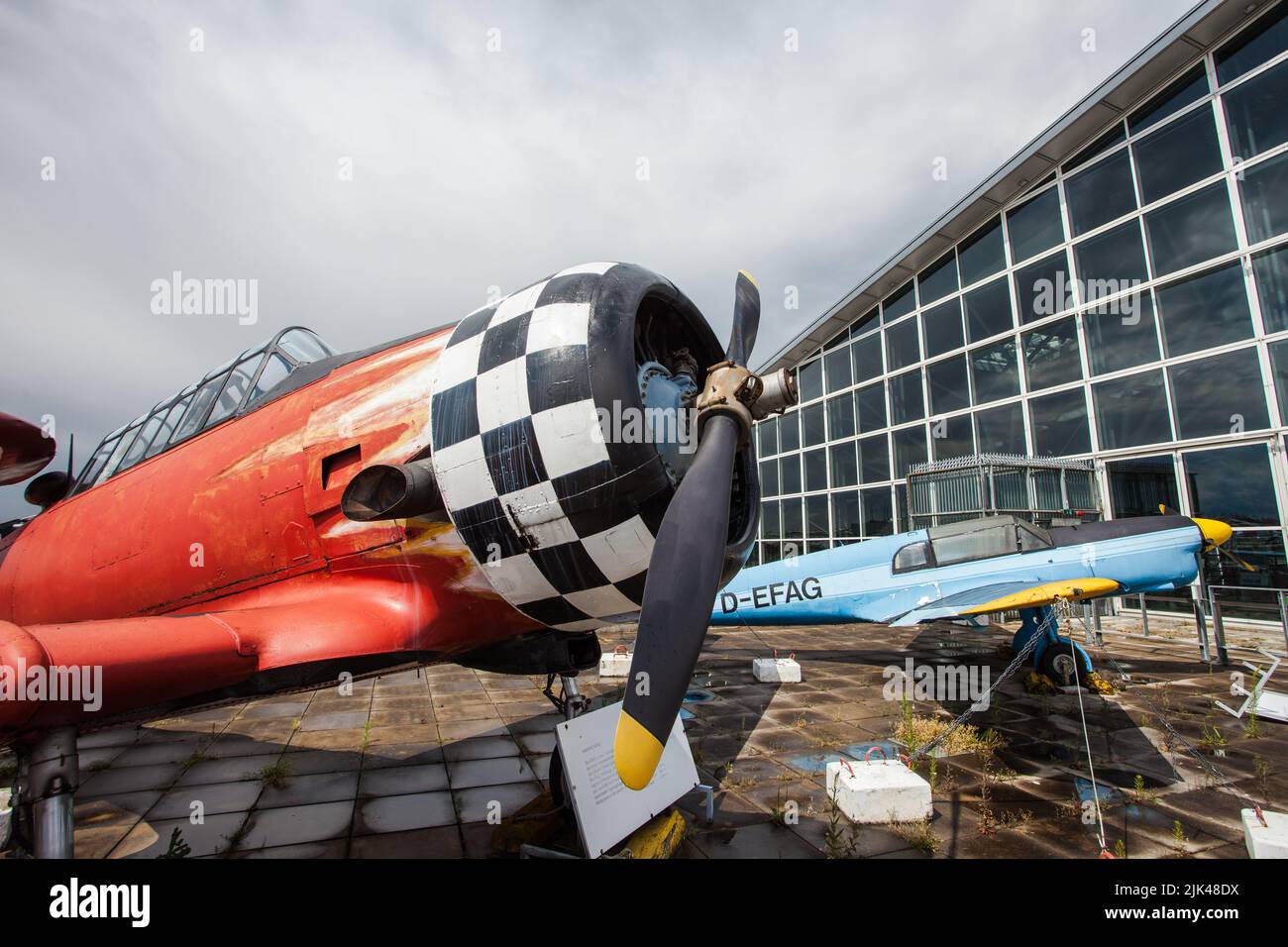 Stuttgart airport, Germany, open space airplane museum vintage ...