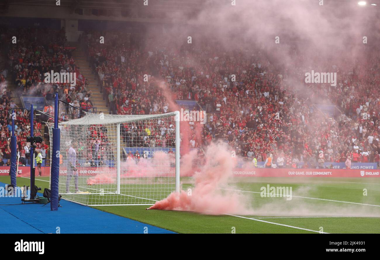 Football pitch flares hi-res stock photography and images - Alamy