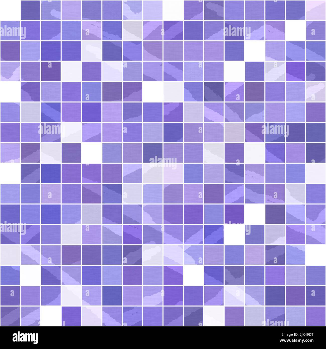 Tiny purple geometric mosaic pixel grid seamless pattern. Modern square ...