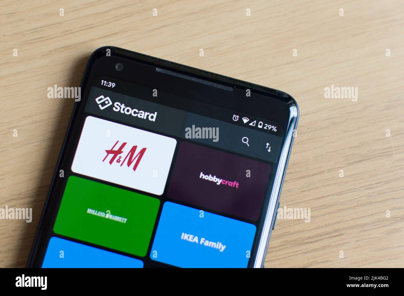 Stocard app on mobile device Stock Photo - Alamy