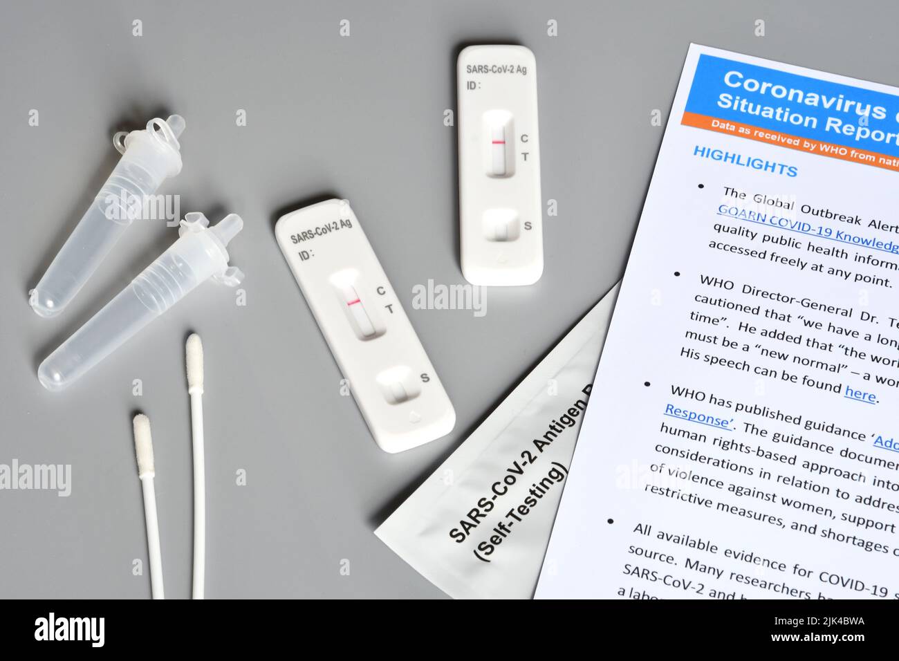two SARS‑CoV‑2 antigen test kit for self testing with negative results ...