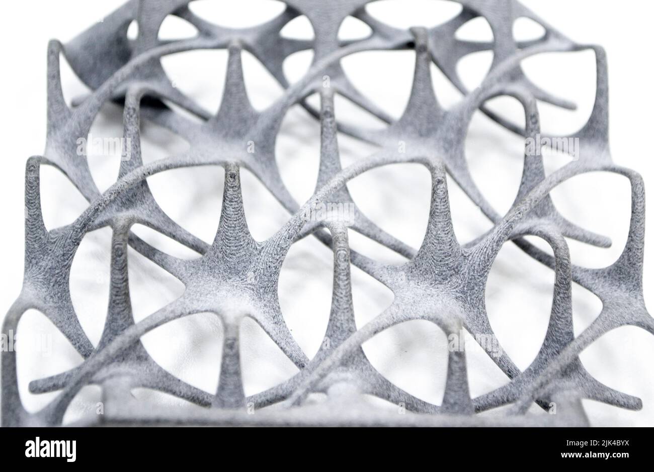 Model printed on 3D printer isolated on white background. Object ...