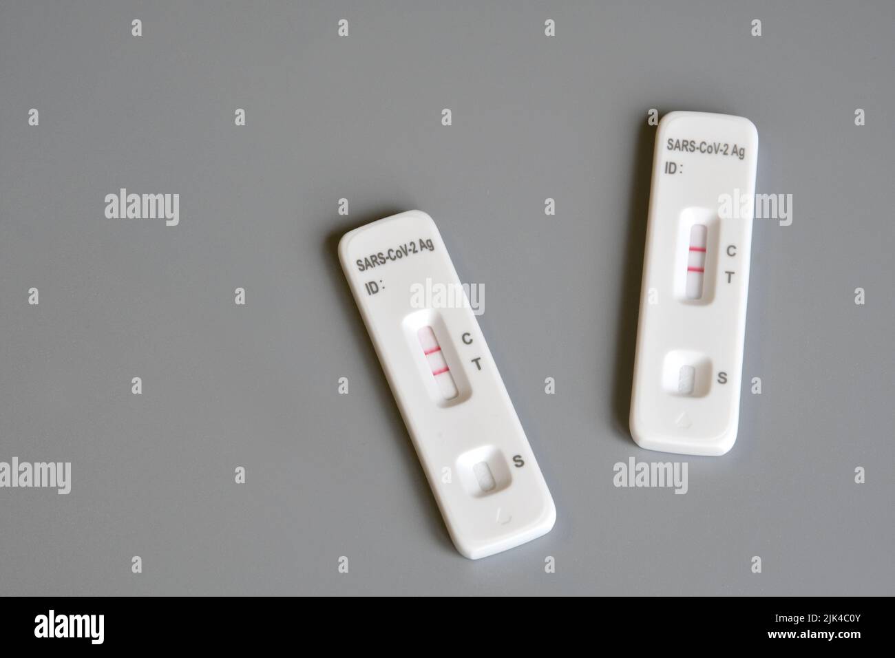 two SARS‑CoV‑2 antigen test kit for self testing with positive results ...