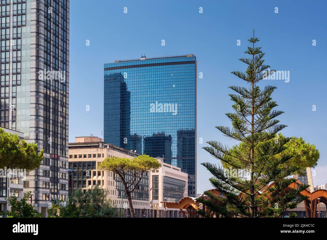 Naples, Italy - July 23, 2022: Modern buildings and skyscrapers with ...