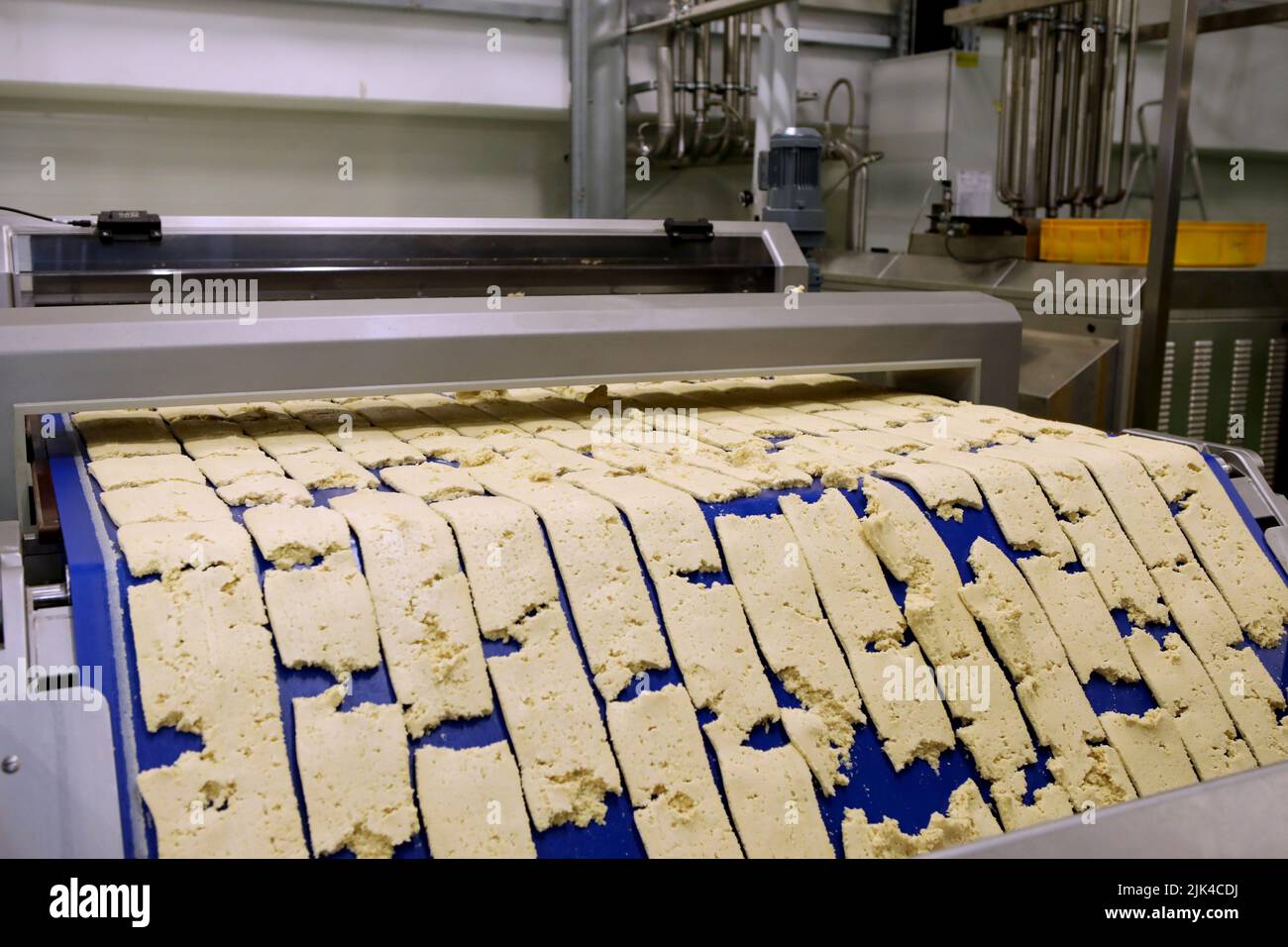 Dough cutting line for biscuits. The latest biscuit production line ...